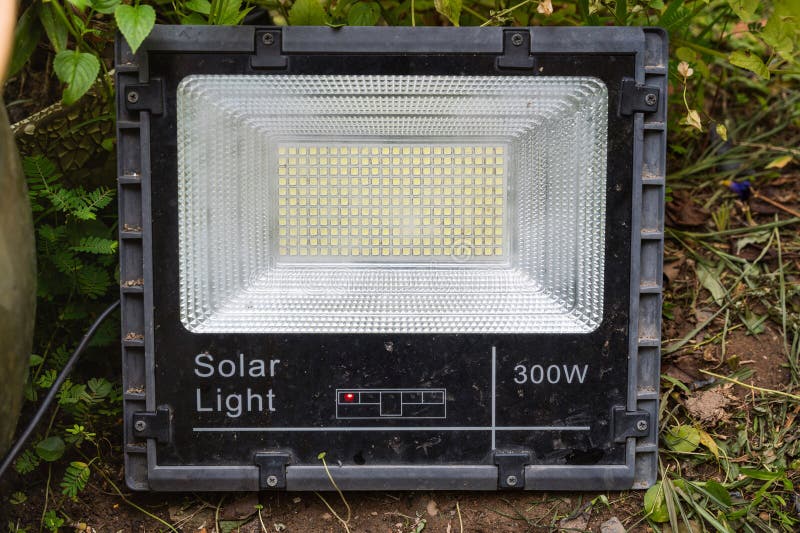 Outdoor Solar LED Light Panel Stock Photo - Image of energy ...
