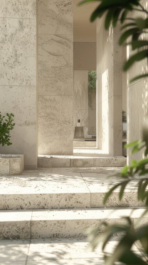 An Outdoor Space Adorned with Modern Architectural Elements, Unveiling ...