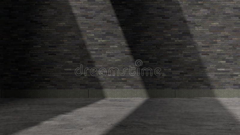 Outdoor Space with Uneven Bricks and Smooth Concrete with Sharp Shadows ...