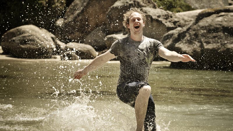 Outdoor splash stock image. Image of expression, active - 12136287