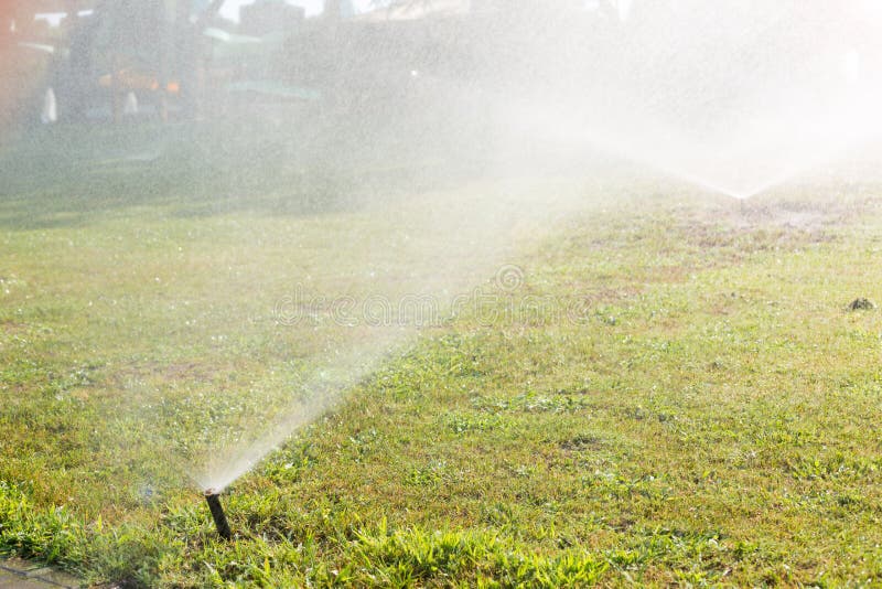 Outdoor sprinkler stock image. Image of head, irrigate - 52809895