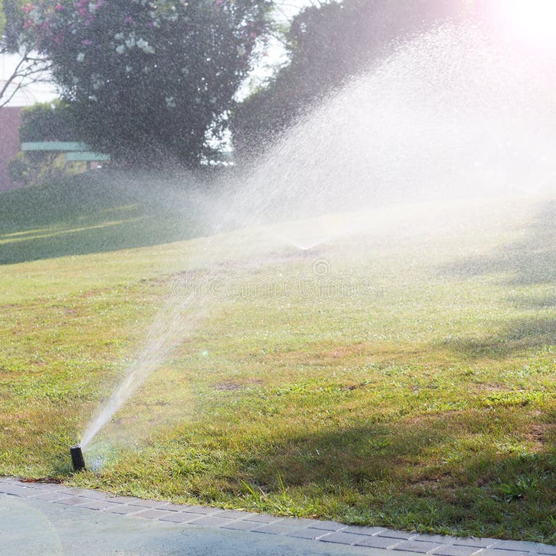 Outdoor sprinkler stock image. Image of outdoor, liquid - 52809903
