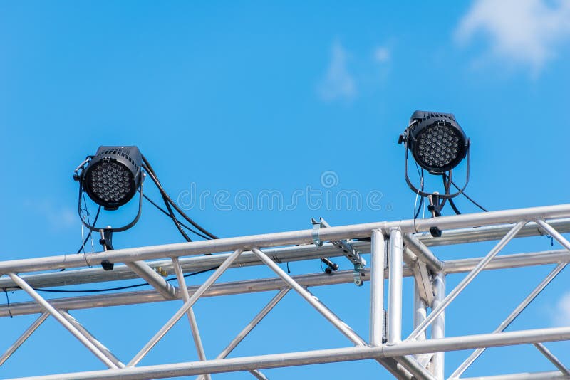Outdoor stage lights stock image. Image of lights, bright - 82094103