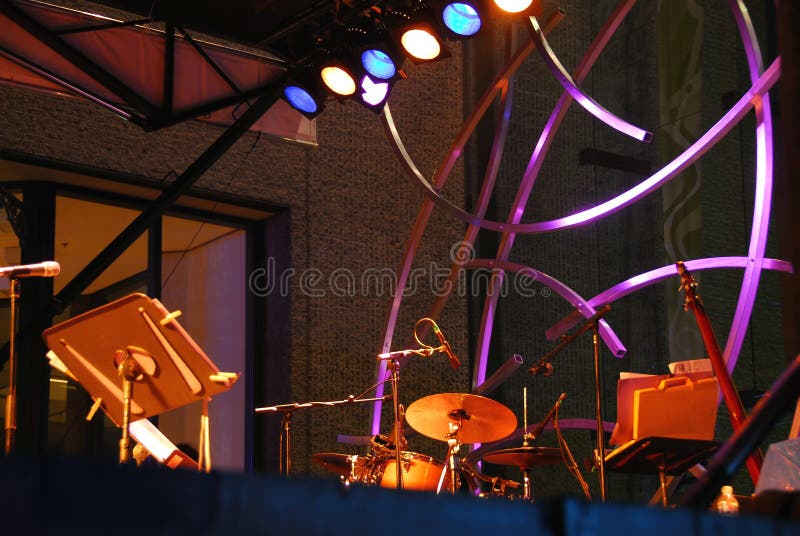 Outdoor stage music stock photo. Image of night, colorful - 1208028