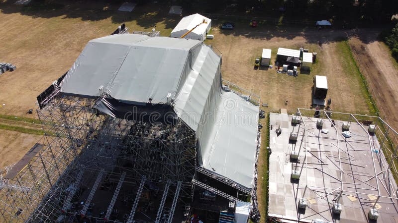 Outdoor Stage Steel Structure Setting Stock Photo - Image of industry ...