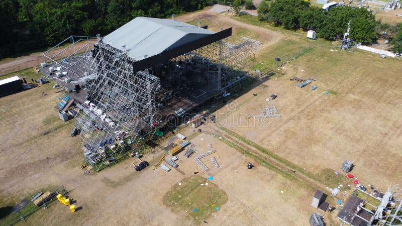 Outdoor Stage Steel Structure Setting Stock Photo - Image of design ...