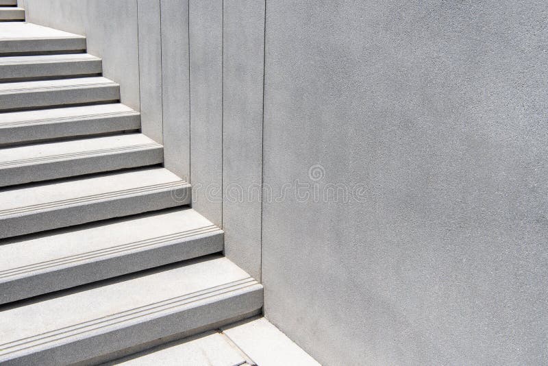 Outdoor Step with White Terrazo Stone Material Stock Image - Image of ...