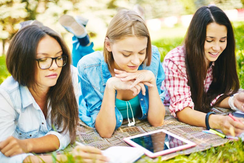 Outdoor studies stock photo. Image of relaxing, park - 69403492