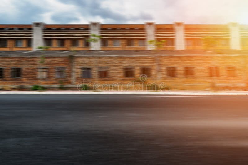Outdoor Suburban Road Straight Ahead. Stock Photo - Image of cloud ...