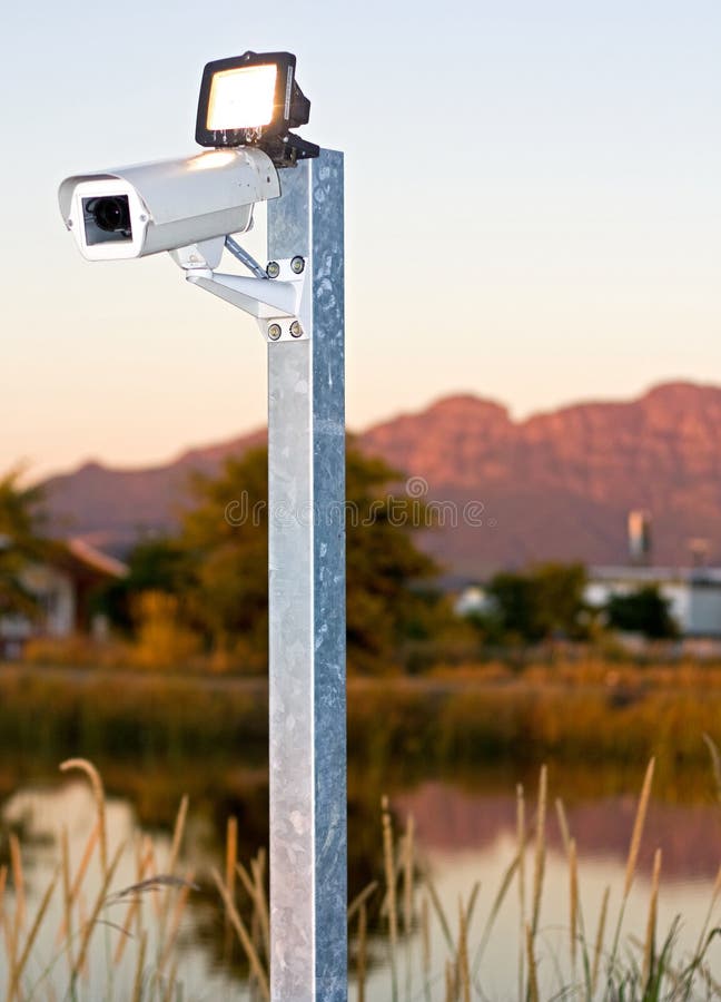 Outdoor surveillace camera stock image. Image of protection - 7765553