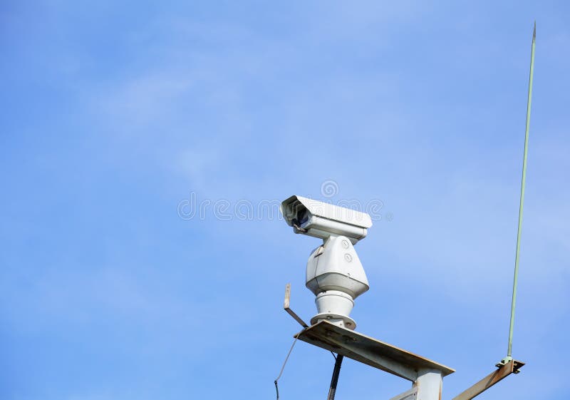 Outdoor Surveillance Camera Stock Image - Image of proof, technology ...