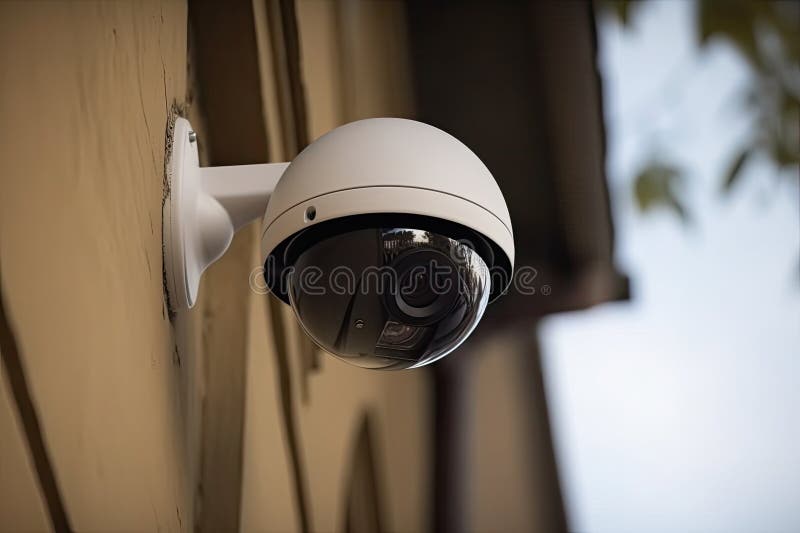 Outdoor Surveillance Camera, Protection and Security. Generative AI ...