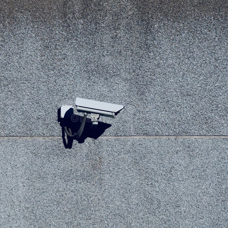 Outdoor Surveillance Camera on a Wall of a Building Stock Image - Image ...