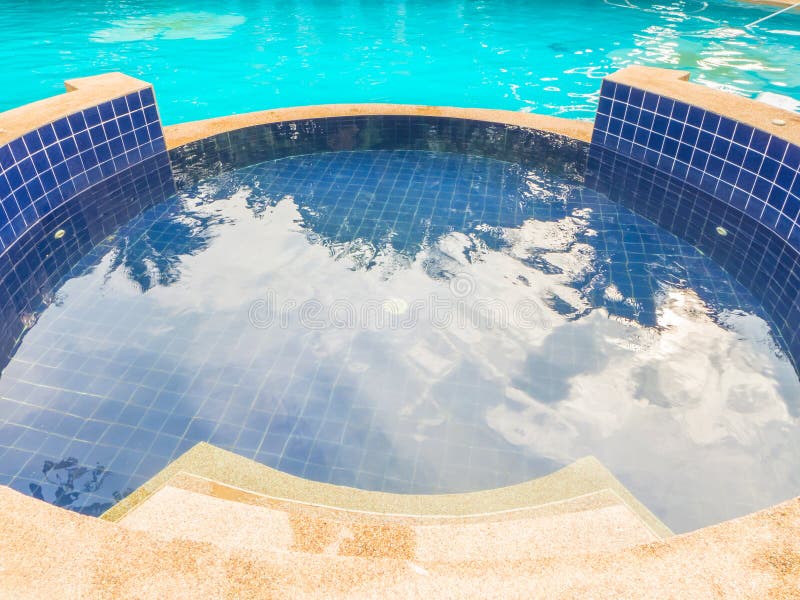 Outdoor swimmimg pool stock photo. Image of clear, round - 46093294