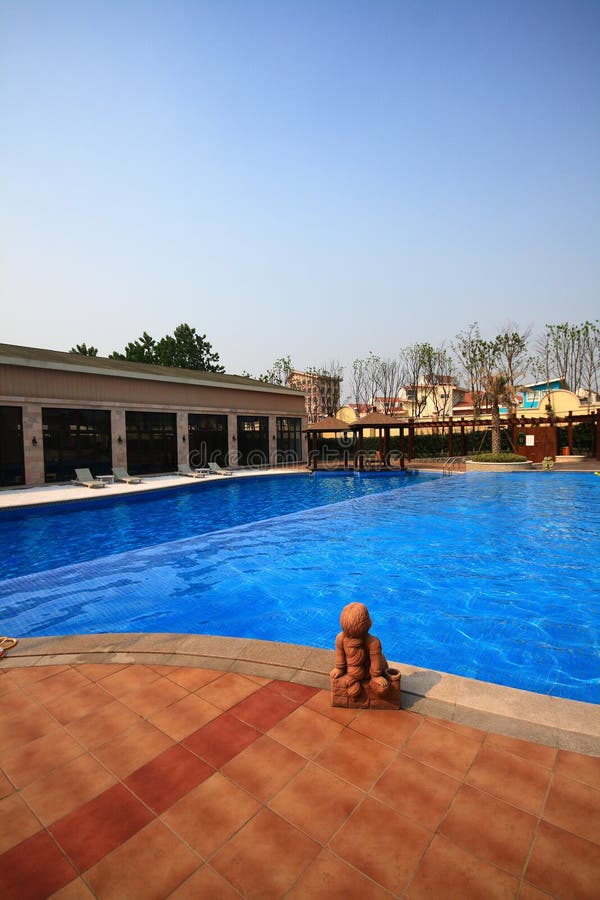 Outdoor Swimming Pool stock photo. Image of leisure, relaxation - 19881872
