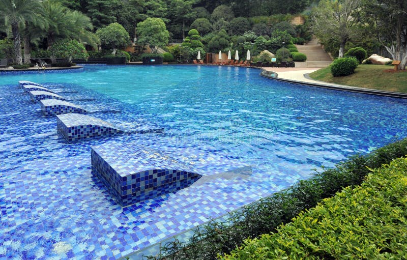 Outdoor swimming pool stock photo. Image of pool, blue - 22660414