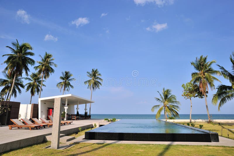 Outdoor swimming pool stock photo. Image of coconut, natural - 25437308