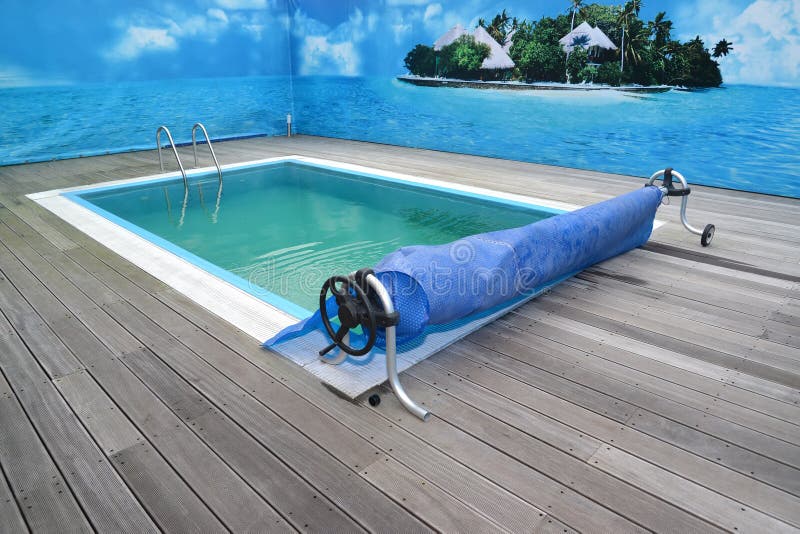 The Outdoor Swimming Pool in the Center of Rest Stock Photo - Image of ...