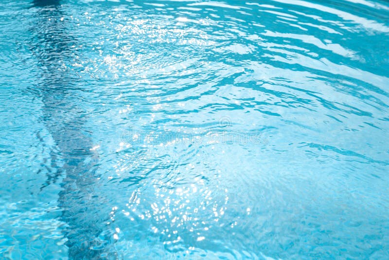 Outdoor Swimming Pool with Clear Rippled Water Stock Photo - Image of ...