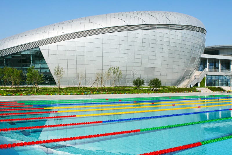Outdoor Swimming Pool stock image. Image of exercise - 33906181