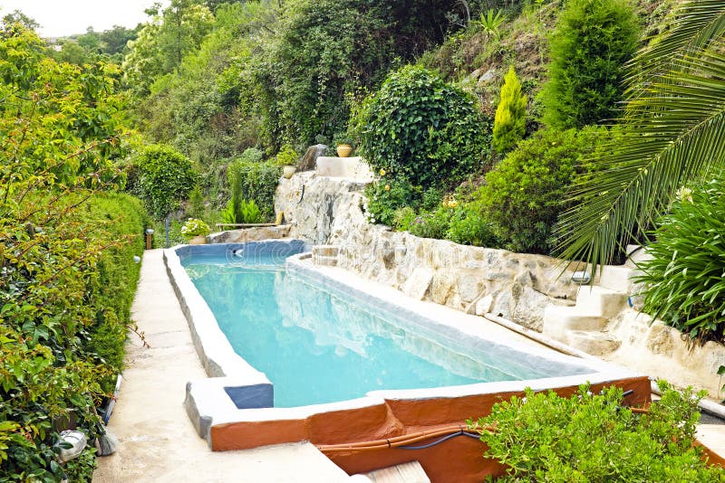 Outdoor swimming pool stock photo. Image of holiday, poolside - 45483714