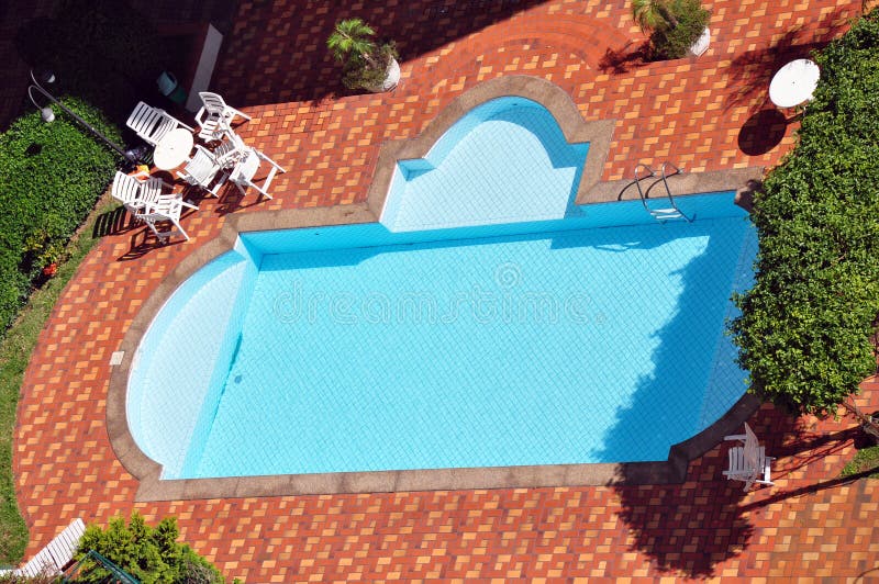 Swimming pool and lounge stock image. Image of detail - 30698399