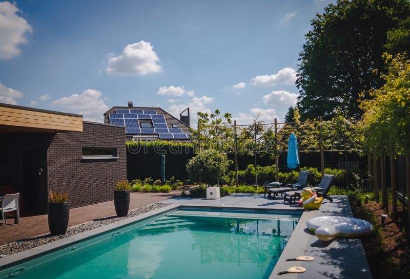 Outdoor swimming pool editorial image. Image of outdoor - 183247155