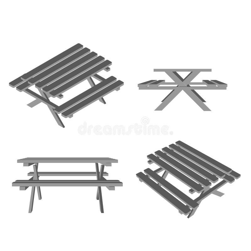 Outdoor table icon stock vector. Illustration of park - 55395875