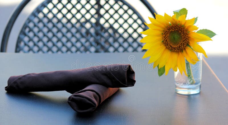 Outdoor table setting stock photo. Image of golden, dining - 16287210