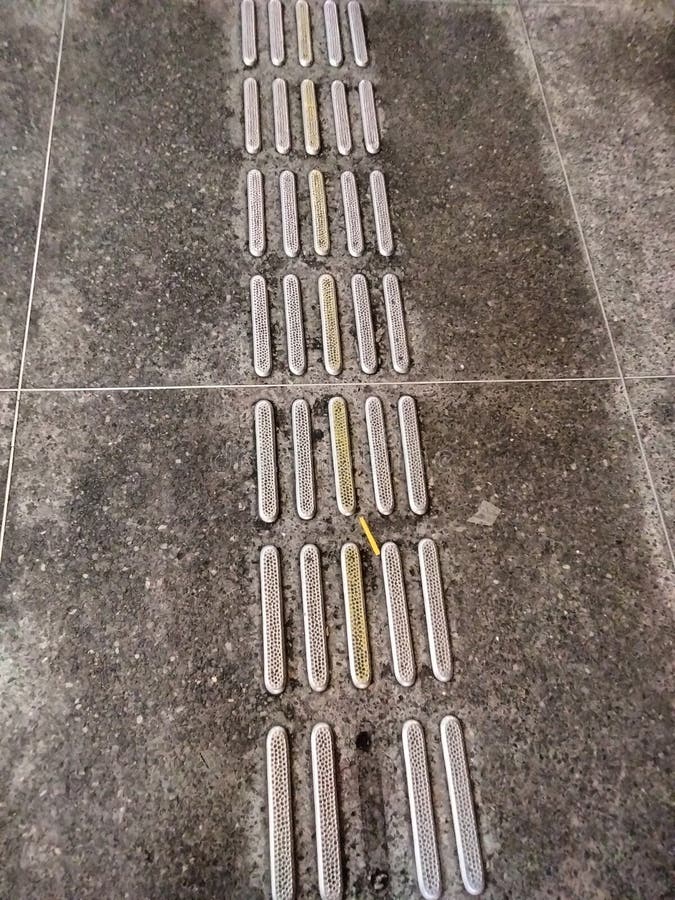 Outdoor Tactile Paving Foot Path Stock Image - Image of floor, font ...