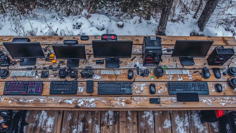 Covered Outdoor Desk Setup Stock Illustrations – 3 Covered Outdoor Desk ...