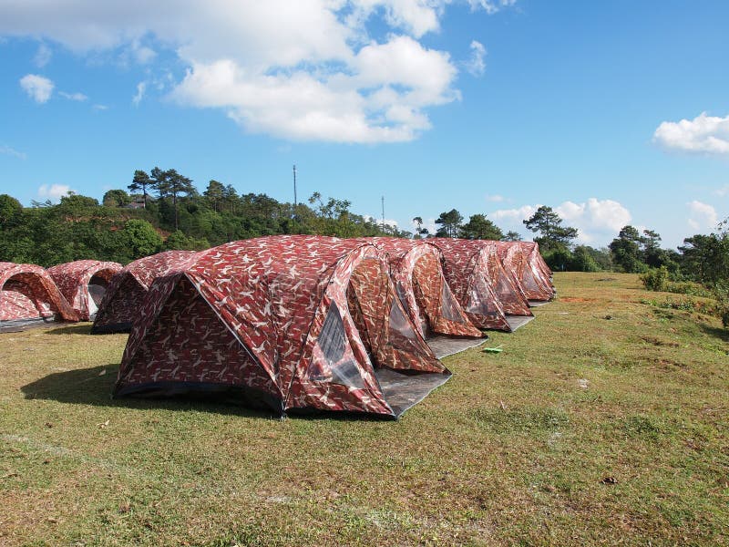 Outdoor tent camp stock image. Image of shelter, adventur - 28338349