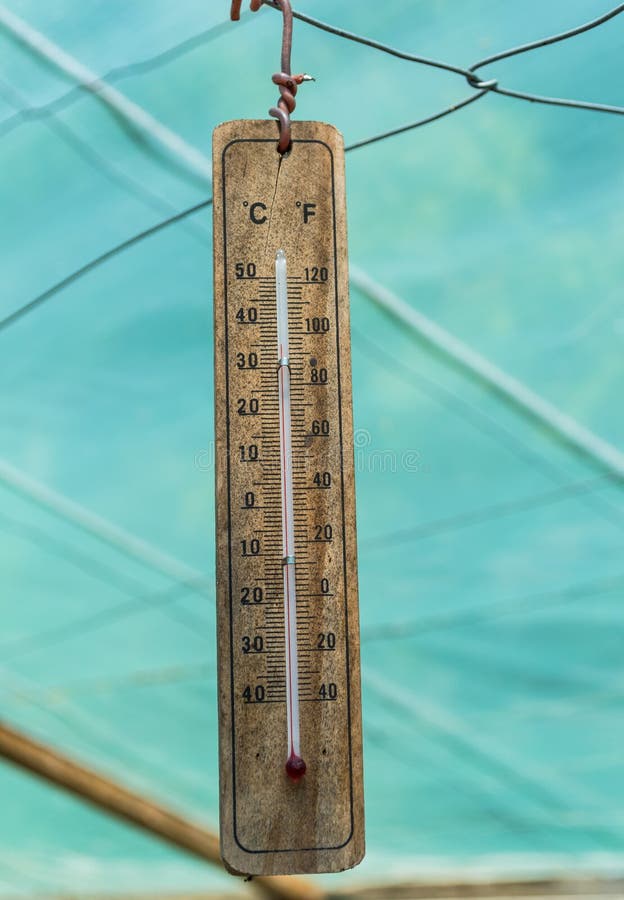 Outdoor thermometer stock photo. Image of graph, fahrenheit - 220951240