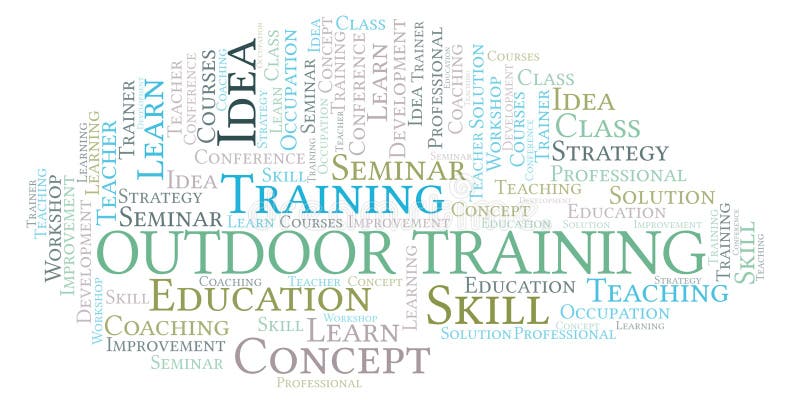 Outdoor Training Word Cloud. Stock Illustration - Illustration of ...