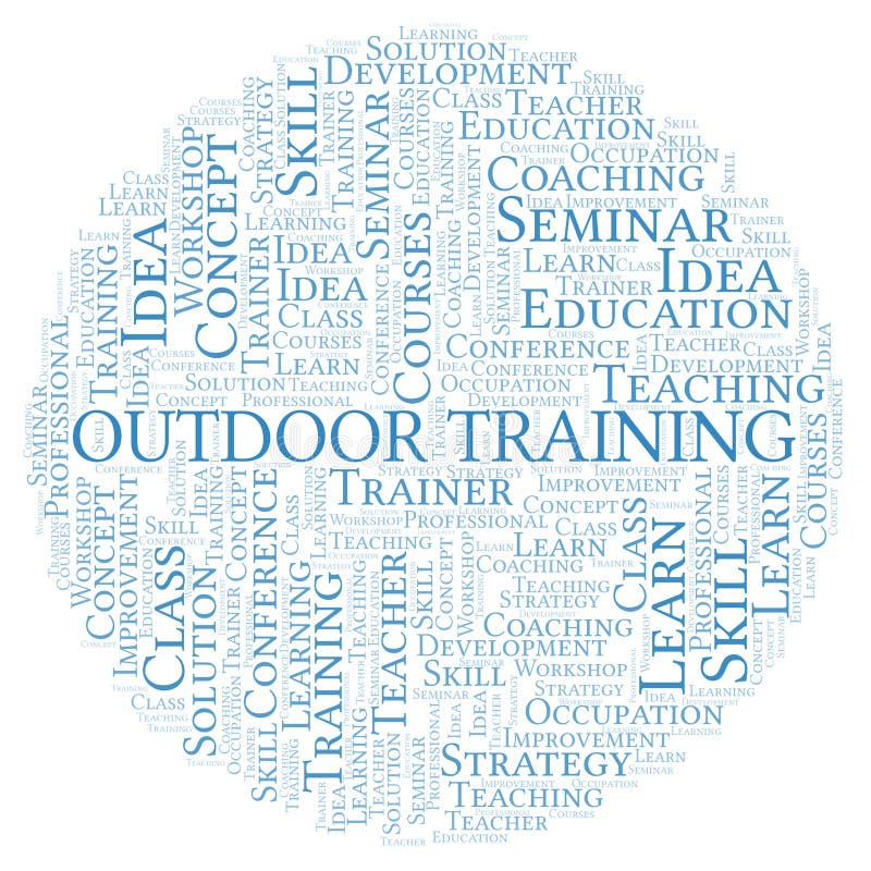 Outdoor Training Word Cloud. Stock Illustration - Illustration of ...