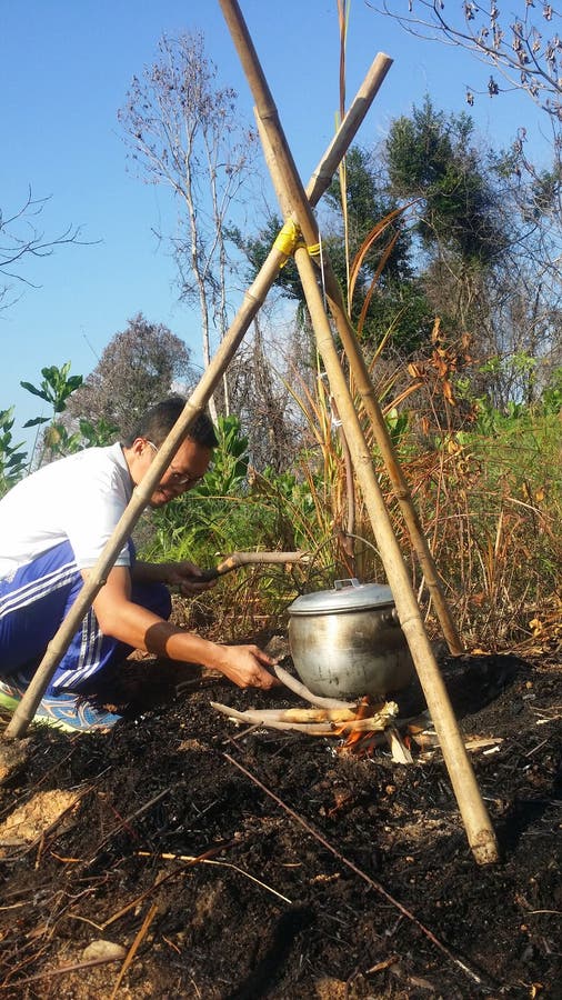 Outdoor Tree Branch Fire Burning Stock Photo - Image of destroy ...