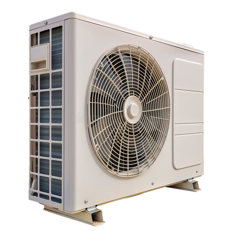 Outdoor Unit of Air Conditioner Split System on White Background Stock ...