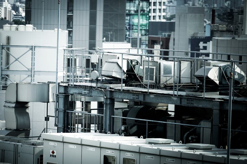 The Outdoor Unit of the Building Stock Photo - Image of heat, cooling ...