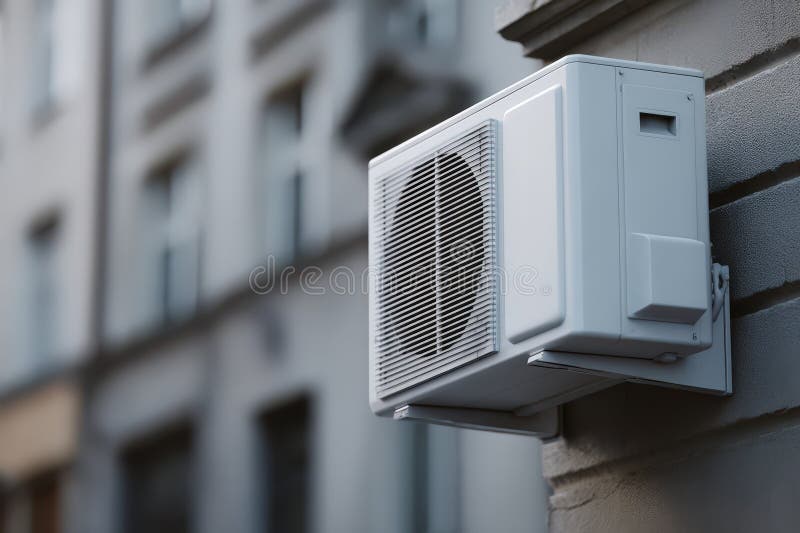 Outdoor Unit of Mini-split Air Conditioning System Stock Illustration ...