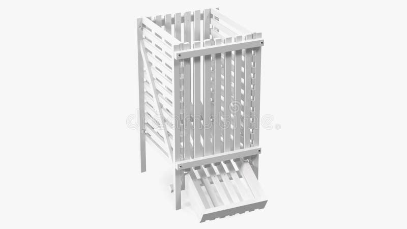 Outdoor Vertical Wood Slat Compost Bin Structure Stock Photo - Image of ...
