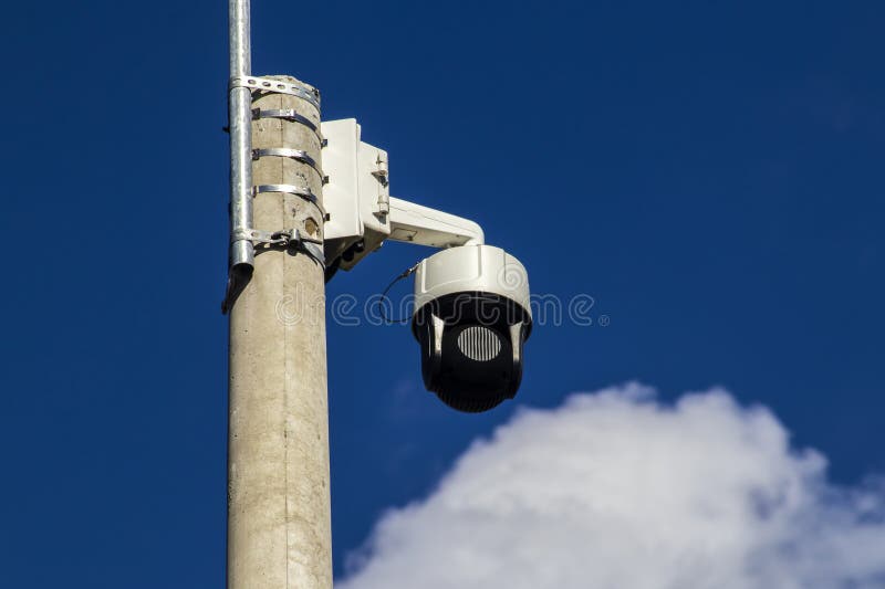 Outdoor Video Surveillance Camera , Security Camera on the Highway ...
