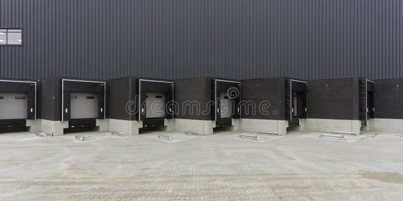 Outdoor View of Loading Docks at a Warehouse - Great for a Background ...