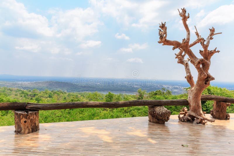 Outdoor Viewpoint on the Mountain Stock Photo - Image of land, floor ...