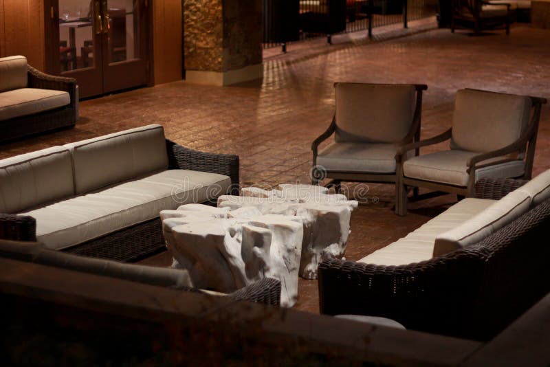 Outdoor Waiting Room at Night Stock Photo - Image of lobby, high: 48521628