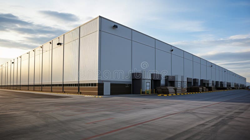 Outdoor Warehouse. Loading Doors of a Warehouse. AI Generative Stock ...
