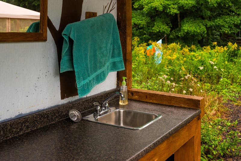 Outdoor wash basin stock photo. Image of spartan, basic - 58317150