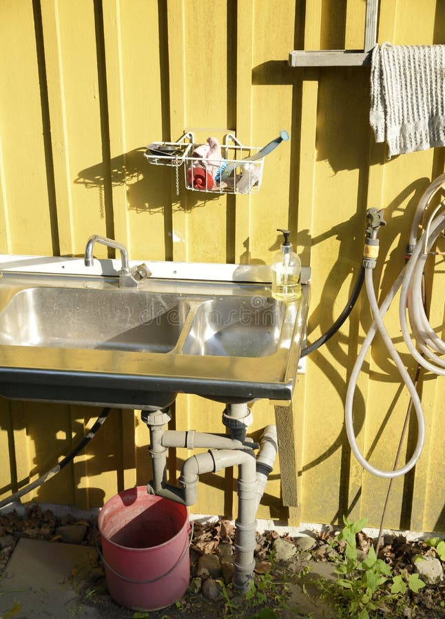 Outdoor wash place stock photo. Image of building, hygiene - 73408468