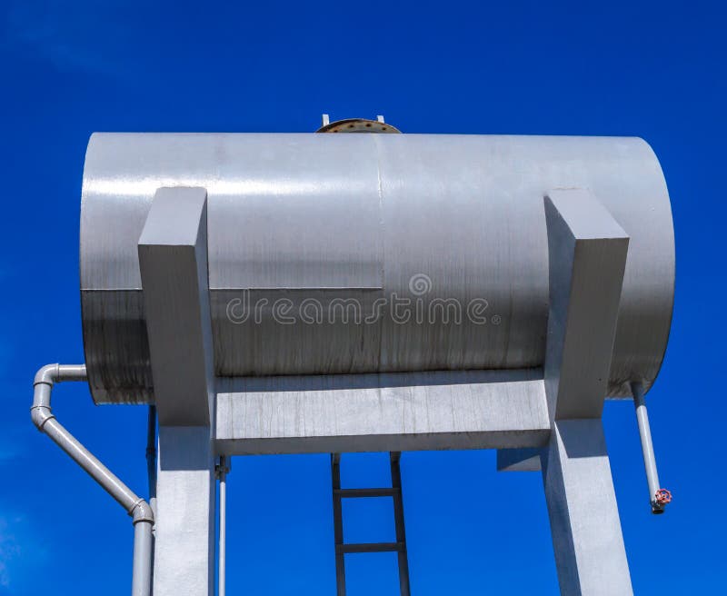 Outdoor Water Supply Tank stock photo. Image of blue - 33029378