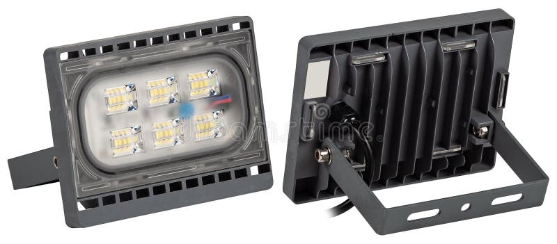 Outdoor Waterproof LED Panel Isolated on White Background Stock Photo ...