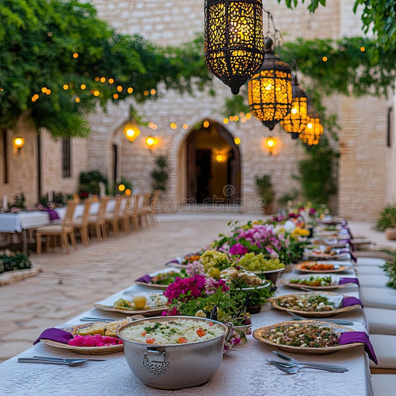 Outdoor Wedding Reception Dinner Table Stock Photo - Image of event ...